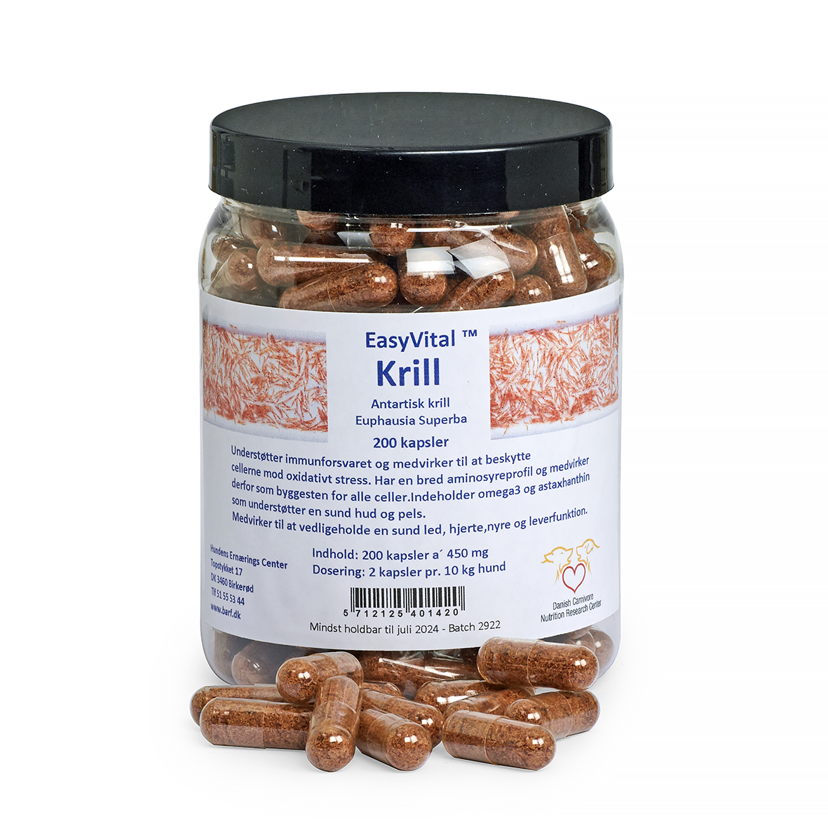 Easyvital krill 200 kapsler - Krill - Carnitreats.dk